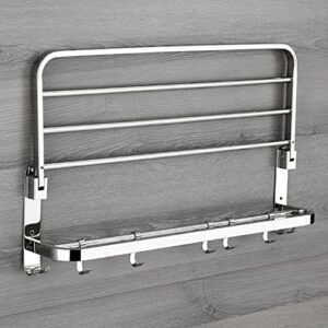 bath towel shelf stainless steel polished bathroom towel rack holder storage shelf hook accessories