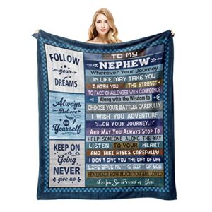 nephew gifts from auntie, nephew gifts blanket 60"x50", nephew gifts from aunt, nephew birthday gifts, nephew gift from uncle, nephew gift ideas for christmas graduation, gift for nephew throw blanket