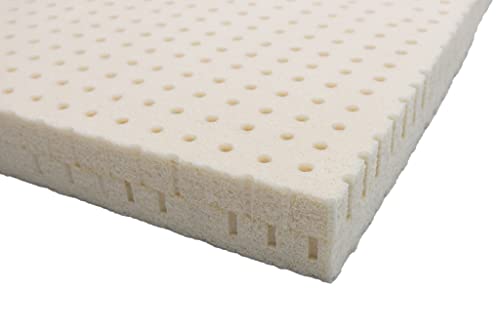 OrganicTextiles Organic Latex Mattress Topper w/Cotton Cover - Medium Firmness - 3" Inch - King Size (GOLS+GOTS Certified Organic)