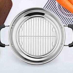 TeamFar Round Cooling Rack Set of 2, 7½ Inch Round Rack Baking Steaming Roasting Rack Set Stainless Steel, Healthy & Dishwasher Safe, Mirror Finish & Rust Free