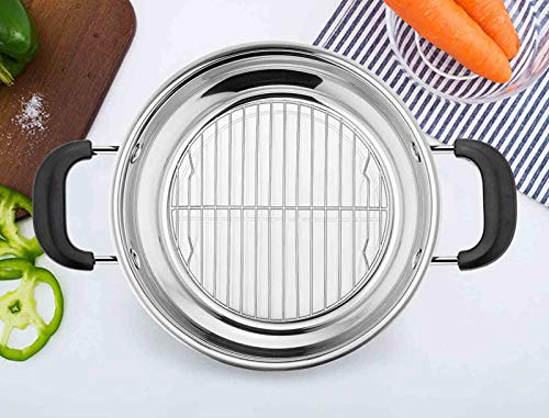 TeamFar Round Cooling Rack Set of 2, 7½ Inch Round Rack Baking Steaming Roasting Rack Set Stainless Steel, Healthy & Dishwasher Safe, Mirror Finish & Rust Free