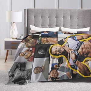 Michael B. Jordan Eric Stevens Soft and Comfortable Warm Fleece Blanket for Sofa,Office Bed car Camp Couch Cozy Plush Throw Blankets Beach Blankets (60"x50")