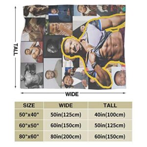 Michael B. Jordan Eric Stevens Soft and Comfortable Warm Fleece Blanket for Sofa,Office Bed car Camp Couch Cozy Plush Throw Blankets Beach Blankets (60"x50")