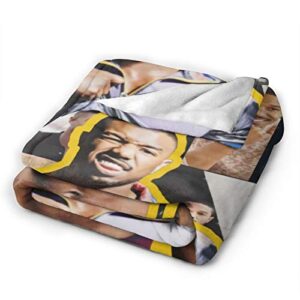 Michael B. Jordan Eric Stevens Soft and Comfortable Warm Fleece Blanket for Sofa,Office Bed car Camp Couch Cozy Plush Throw Blankets Beach Blankets (60"x50")