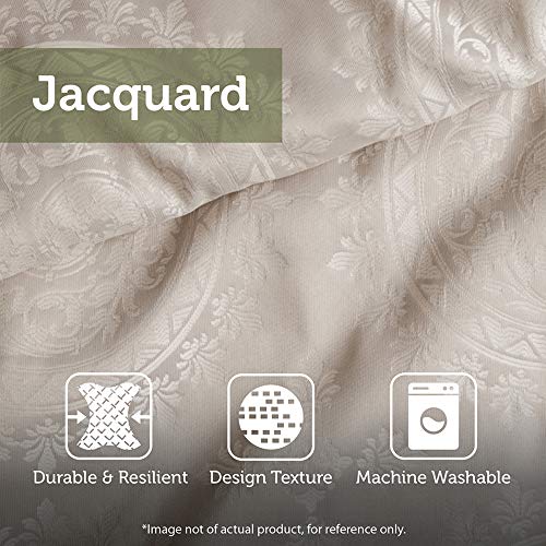 Madison Park Quilt Set Luxurious Jacquard Stripes Design - All Season, Coverlet Bedspread Lightweight Bedding Layer, Shams, Decorative Pillow, Full/Queen(90"x90"), Floral Red 5 Piece