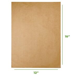 [200 Count] 12 x 16 Inch Precut Baking Parchment Paper Sheets Unbleached Non-Stick Sheets for Baking & Cooking - Kraft