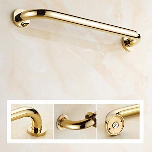 CRODY Bath Wall Attachment Handrails Grab Bar Rails Wall Mounted Brass Grab Bar,Safety Anti-Slip Rust Banisters Towel Rack,Bathtub Bathroom Shower Non-Slip Aids Safety Support Rail,Elderly Disabled Ha