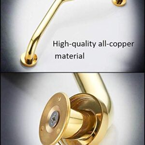 CRODY Bath Wall Attachment Handrails Grab Bar Rails Wall Mounted Brass Grab Bar,Safety Anti-Slip Rust Banisters Towel Rack,Bathtub Bathroom Shower Non-Slip Aids Safety Support Rail,Elderly Disabled Ha