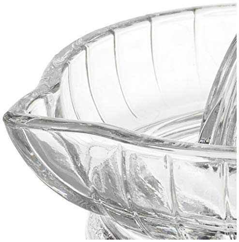 HIC Citrus Juicer Reamer with Handle and Pour Spout, Heavyweight Glass