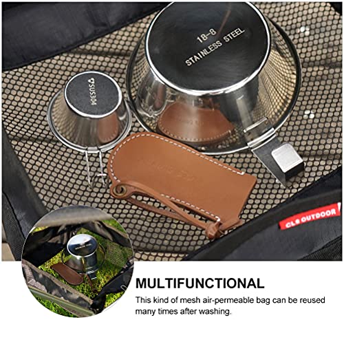 BESPORTBLE 2Pcs Outdoor Storage Bags Table Organizing Mesh Bags Storage Containers Camping Accessories