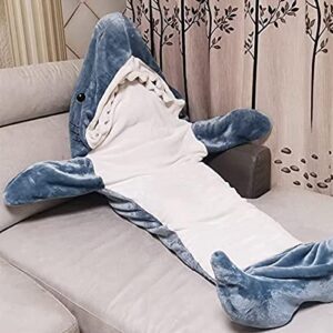 Shark Blanket Super Soft Cozy Flannel Hoodie Shark Sleeping Bag Shark Tail Wearable Fleece Throw Blanket for Adult 2023 New