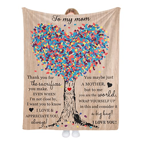 Mothers Day Blanket Gifts for Mom, Happy Birthday Gifts for Mom from Daughter Son, Thanksgiving Christmas Valentine's Day Gifts, Soft Throw Blankets for Mom Stepmother Mommy Mother in Law