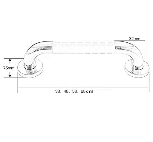 CRODY Bath Wall Attachment Handrails Grab Bar Rails Stainless Steel Bathroom Handrail, Wall-Mounted Towel Rack, Old Man Shower Toilet Safety Handle