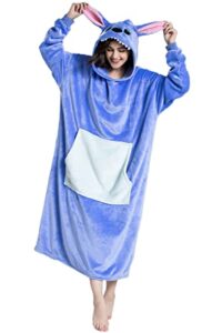 animal wearable blanket sweatshirt unisex oversized animal hoodie blanket thick warm with giant pocket