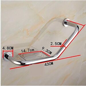 CRODY Bath Wall Attachment Handrails Grab Bar Rails Brushed Stainless Steel Bathroom Grab Bar,Wall Mounted Straight Towel Rack,Shower Aid and Safety Support Rail,with Anti-Slip Bathroom Handle/1