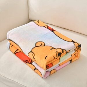 Yotsuba Nakano Cute Bear Snuggly Blanket, Flannel Blanket Fluffy Cozy Fuzzy Throws Non-Shedding for Nap Bed Sofa Couch Home Decor 60 X 50 in