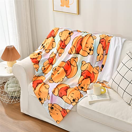 Yotsuba Nakano Cute Bear Snuggly Blanket, Flannel Blanket Fluffy Cozy Fuzzy Throws Non-Shedding for Nap Bed Sofa Couch Home Decor 60 X 50 in