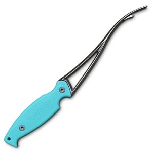 toadfish shrimp deveiner tool - prawn & seafood peeler - frogmore shrimp cleaner - steel butterfly blade - kitchen essential - ergonomic handle - stainless steel - full-tang strength