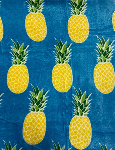 Summertime Whimsy Plush Fleece Throw Blanket (50" x 60") - Pineapple