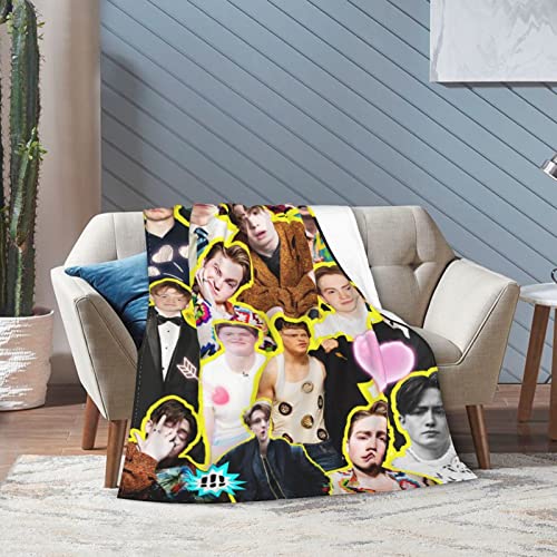 Blanket Kit Connor Soft and Comfortable Warm Fleece Blanket for Sofa,Office Bed car Camp Couch Cozy Plush Throw Blankets Beach Blankets