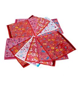 fashion bizz multicolor saree cover - set of 12