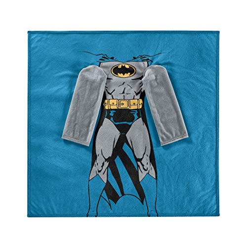 Northwest Comfy Throw Blanket with Sleeves, Youth - 48 x 48 Inches, Batman