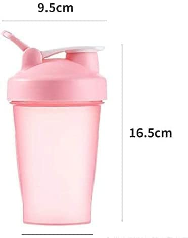 Shaker Bottle A Small Pure Plum Purple 12Oz/400ml w. Measurement Marks & Stainless Whisk Blender Mixer Ball,BPA Free,Made of PP5,-4~248 °F,Perfect for Nutrition/Protein/Keto/Juice Powder Shaking