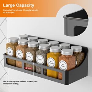 Jewem Magnetic Spice Rack for Refrigerator, 4 Pack Magnetic Shelf, Magnetic Fridge Organizer, Spice Rack Organizer, Seasoning Rack For Kitchen Organization And Storage