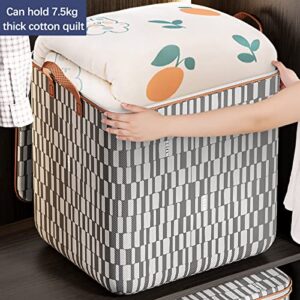 TOUMENY Clothes Storage Bag, Closet Organizer, Portable Storage Bag, Winter Quilt Organizer