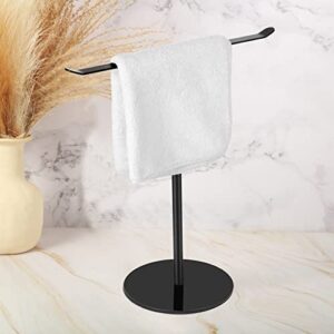 sawysine bathroom hand towel holder stand t shape rack matte black stainless steel free standing bar for organizer kitchen countertop