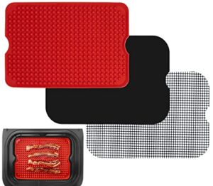 air fryer liner accessories for ninja foodi xl smart fg551 6-in-1 indoor grill, reusable heat resistant mat for air fryer, ninja foodi accessories, easy clean replacement for parchment paper