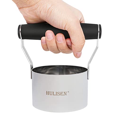 HULISEN 3 inch Biscuit Cutter, Stainless Steel Round Cookies Cutter with Soft Grip Handle, Gift Package