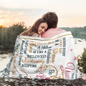 HCDER Mom Gifts, Gifts for Mom Blanket 60"x50", Mom Gifts for Mother's Day, Birthday Gifts for Mom from Daughter Son, Mother Birthday Gift, Mom Gift Ideas, Mom Gifts for Women, Best Mom Ever Gifts