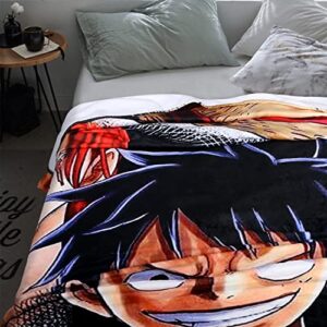 Anime Blanket Luffy Throw Blanket Soft and Fluffy Flannel Blanket Decorate Bedroom Living Rooms Sofa 60"X50"