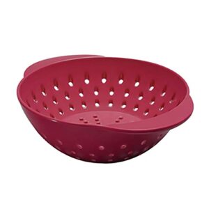 tovolo mini berry melamine colander (cayenne) - small food strainer for berries & fruit/bpa-free, food-safe, & dishwasher-safe