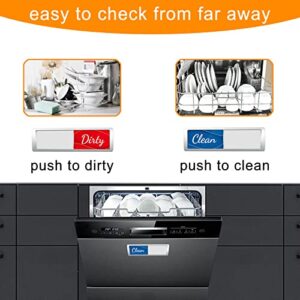 Clean Dirty Magnet for Dishwasher, Dishwasher Magnet Clean Dirty Sign, Super Strong Fridge Magnets, MUZPZ Dirty Clean Dishwasher Magnet Indicator for Kitchen Organization and Storage