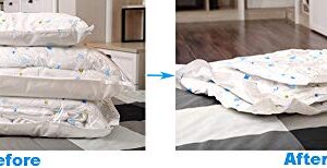 Vacuum Storage Bags Space Saving Bags for Comforters Clothes Pillow Bedding Blanket Storage, Free Travel Hand Pump Included (4 Pack Large - 31 * 24 inches)