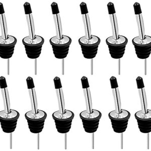 24 Pack Liquor Pour Spouts Set - Stainless Steel bottle spout and Liquor Pourers Dust Caps Covers