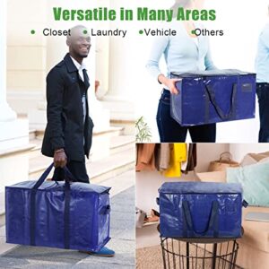 6 Pack Moving Bags,Heavy Duty Extra Large Packing Bags for Moving,Reusable Moving Totes with Reinforced Handles & Zippers,Foldable Moving Storage Bags for Space Saving Moving Supplies