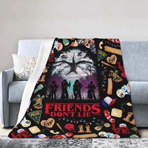 friends don't lie blanket flannel throw soft lightweight blankets for men women boys gifts room bed home decor 60"x50"