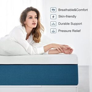 Molblly Twin Size Mattress, 8 inch Cooling-Gel Memory Foam Mattress in a Box,Fiberglass Free, Breathable Bed Mattress for Cooler Sleep Supportive & Pressure Relief， 39" X 75" X 8"