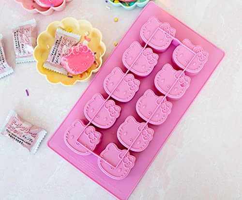 Sanrio Hello Kitty Flexible Silicone Mold Ice Cube Tray In Character Shapes | Reusable Ice Mold For Freezer