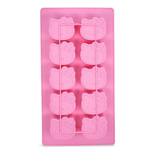 Sanrio Hello Kitty Flexible Silicone Mold Ice Cube Tray In Character Shapes | Reusable Ice Mold For Freezer