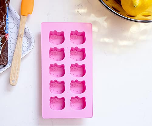 Sanrio Hello Kitty Flexible Silicone Mold Ice Cube Tray In Character Shapes | Reusable Ice Mold For Freezer