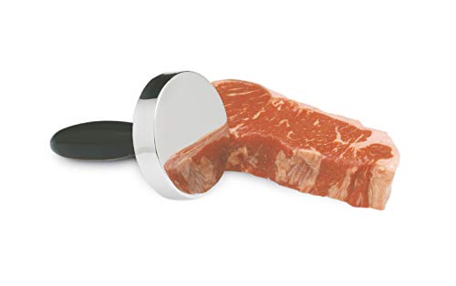 Norpro Grip-EZ Stainless Steel Meat Pounder, Black/Silver