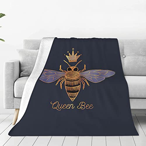 Queen Bee Full Fleece Throw Cloak Wearable Blanket Flannel Fluffy Comforter Quilt Nursery Bedroom Bedding King Size Plush Soft Cozy Air Conditioner Blanket