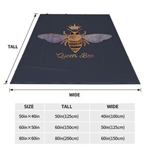 Queen Bee Full Fleece Throw Cloak Wearable Blanket Flannel Fluffy Comforter Quilt Nursery Bedroom Bedding King Size Plush Soft Cozy Air Conditioner Blanket