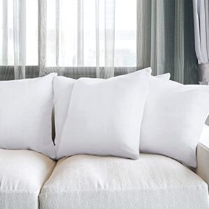 Utopia Bedding Throw Pillows (Set of 4, White), 20 x 20 Inches Pillows for Sofa, Bed and Couch Decorative Stuffer Pillows