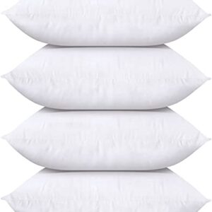 Utopia Bedding Throw Pillows (Set of 4, White), 20 x 20 Inches Pillows for Sofa, Bed and Couch Decorative Stuffer Pillows