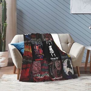 STYLOPUNK Heavy Metal Ice Band Nine Music Kills Throw Blanket Lightweight Flannel Blankets Funny Fleece Bed Blanket All Seasons 50"X40"